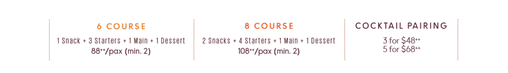 Dinner Menu | The Spot Singapore